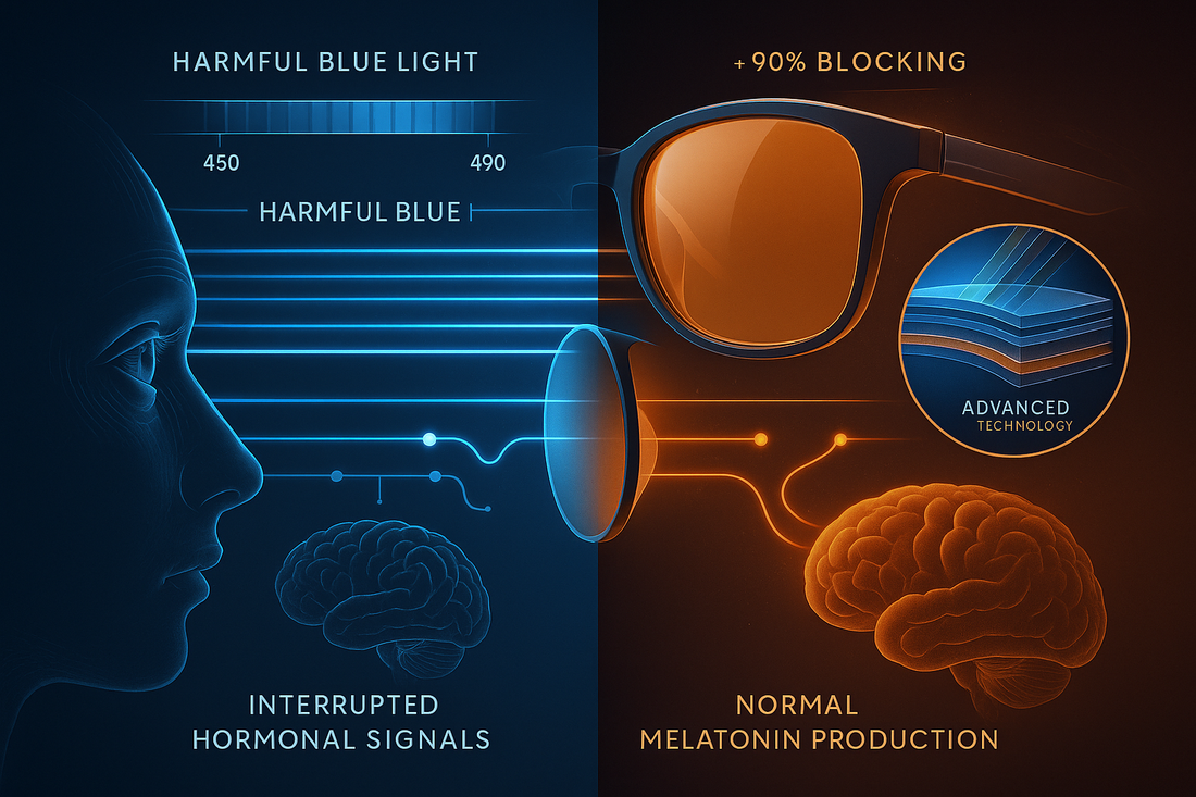 [Your Brand Name] Blue Blockers: Science of 90%+ Protection – SleepSpec